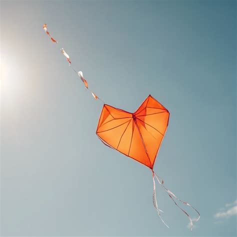 화창한 날에 오렌지색 하트 모양의 연이 즐겁게 날아갑니다 배경화면 E1a3c8bde9564e8dbcb6 By Wallpaper Hd Widgetclub