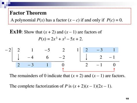 31 The Remainder Theorm And The Factor Theorem Ppt Download