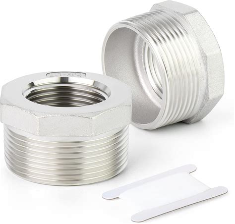 Megairon 2 Male To 1 2 Female Npt Female Reducing Reducer Bushing Pipe Fitting