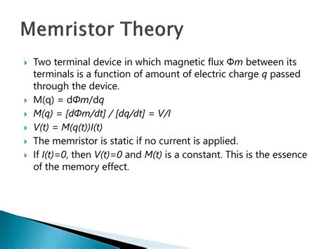 Ppt Memristor The Fourth Fundamental Circuit Element Powerpoint Presentation Id 6653172
