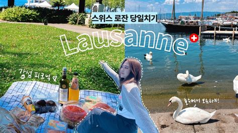 스위스 로잔 당일치기 여행🇨🇭레만호수에서 보트타기 푸드파이트아니고 감성 피크닉🧺 빈티지 마켓 Youtube