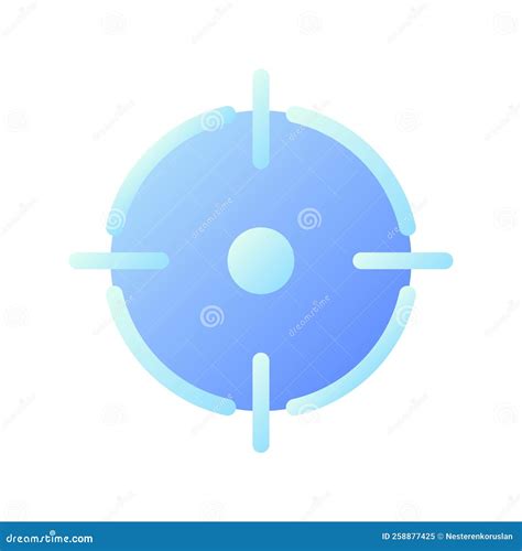 Aim Pixel Perfect Flat Gradient Two Color Ui Icon Stock Vector Illustration Of Bicolor Button