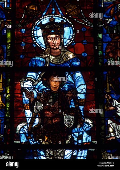 Chartres Cathedral Blue Virgin Window