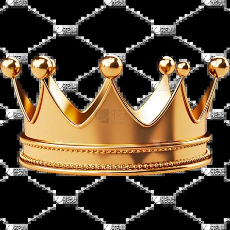 3d立体金属金色皇冠免抠元素素材 花瓣网