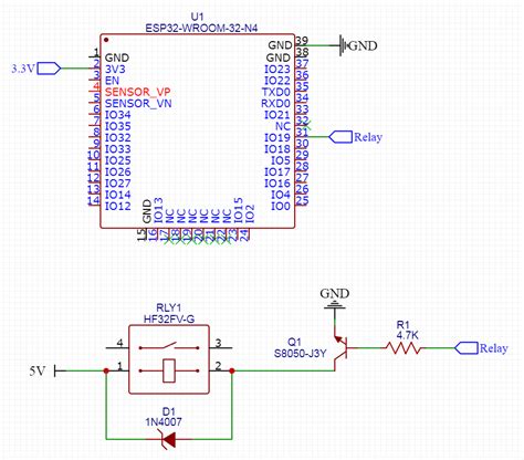 Relay Control Using Esp32 Via A Transistor Electrical Engineering