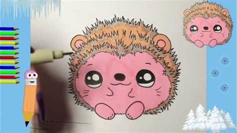 Как нарисовать МИЛЫЙ просто Рисунки для начинающих Ежик Youtube