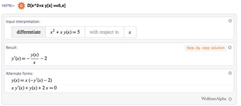 How To Do Second Derivative Implicit Differentiation Using Wolfram Alpha Online Technical