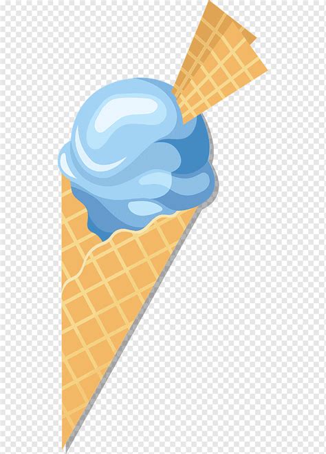 얼음 아이스크림 와플 디저트 여름 달콤한 스머프 얼음 아이스크림 콘 와플 컵 음식 Png Pngwing
