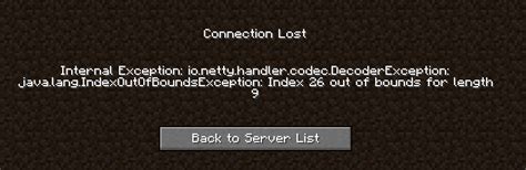 Index 26 Out Of Bounds For Length 9 R Aternos