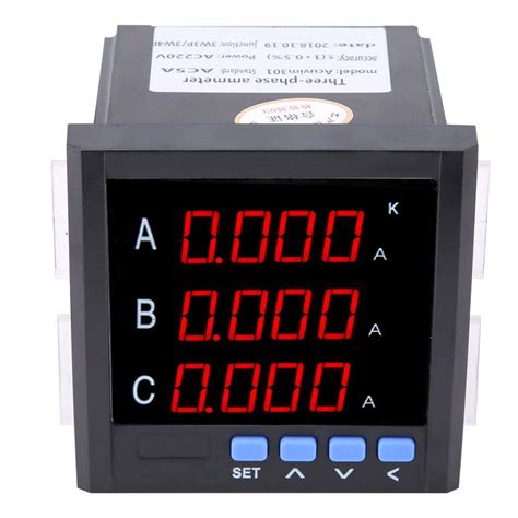 three phase display multifunction digital led programmable three phase