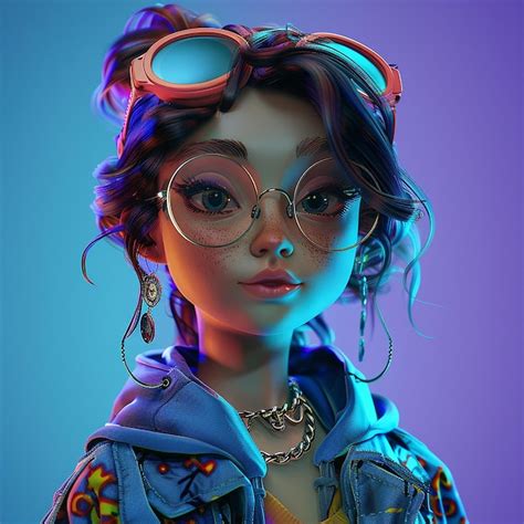 Premium Photo 3d Rendered Photos Of A Portrait Of Pixar Style Girl