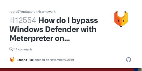 how do i bypass windows defender with meterpreter on windows 10