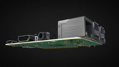 회로 기판 라즈베리 파이 3 3d 모델 Turbosquid 1325601