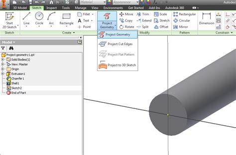 Project Geometry In Inventor Autodesk Community