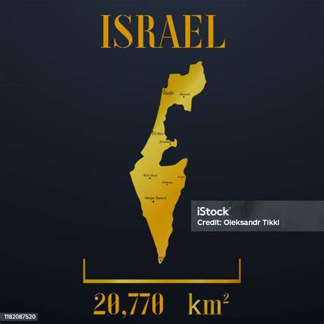 이스라엘 황금 단단한 국가 윤곽 실루엣 세계지도 템플릿의 현실적인 조각 인포 그래픽 벡터 일러스트 레이션 고립 된 개체 배경 모든 국가에서 설정 가정 생활에 대한 스톡 벡터