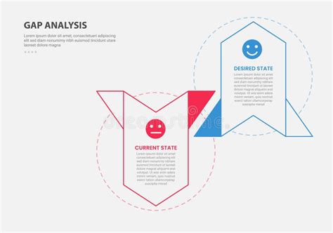 GAP Analysis Infographic Outline Style With 2 Point Comparison Template With Creative Arrow Ups