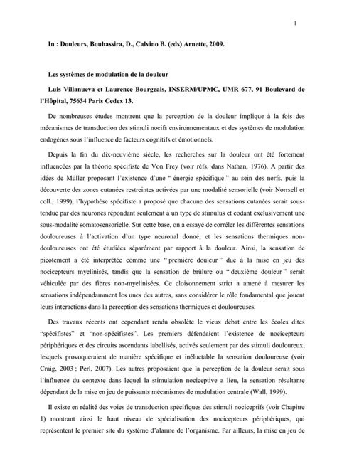 Corticofugal Modulation Of Nociceptive Processing