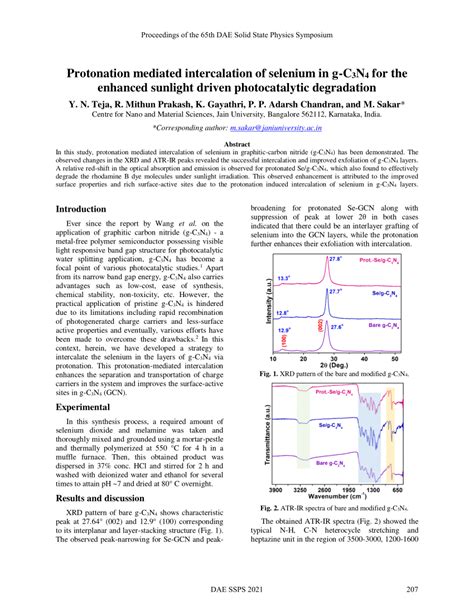Pdf Protonation Mediated Intercalation Of Selenium In G C3n4 For The