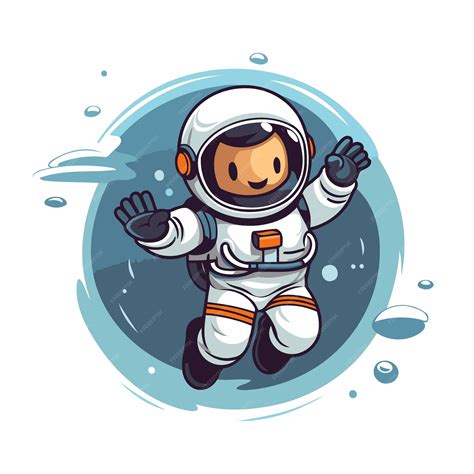 Premium Vector Astronaut In Space Vector Illustration Cartoon