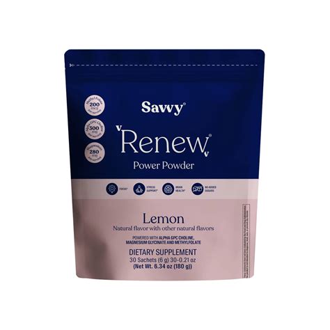 Renew® Lemon Alpha Gpc Choline Magnesium Glycinate And Methylfolate