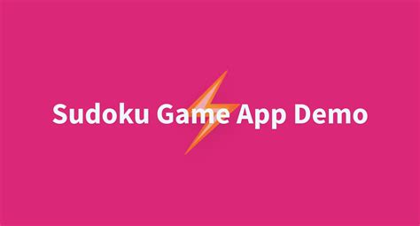 Sudoku Game App Demo A Hugging Face Space By Cha0smagick
