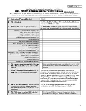 Fillable Online NOTE Adoptions Of An ISO Or IEC Standards Require Compliance With The ANSI