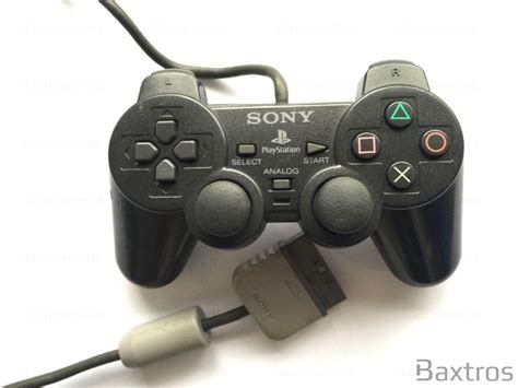 PS1 Official Dual Shock Controller Black PS1 Controller Baxtros