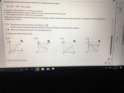 Solved Use The Given Function And The Given Interval To