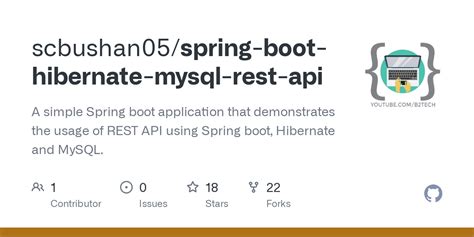 Github Scbushan05spring Boot Hibernate Mysql Rest Api A Simple Spring Boot Application That
