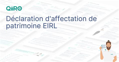 Déclaration Daffectation De Patrimoine Eirl Modèle à Télécharger