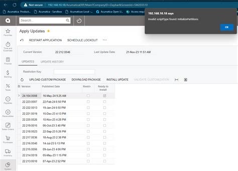 Error When Upgrading Version Invalid Scripttype Found