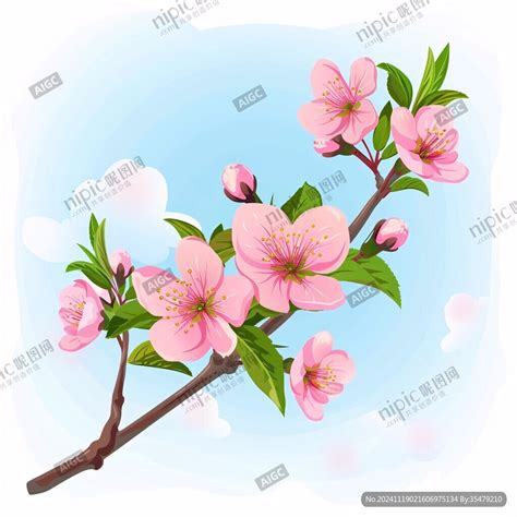 Ai创作图桃花树枝插画 春天手绘桃花 盛开的卡通梅花 手绘桃花插图 手绘桃花插画 卡通桃花运插画 手绘桃花桃枝桃树 招桃花插画 桃花插画 手绘插画桃花 桃花运插画 桃花设计素材 桃花素材下载