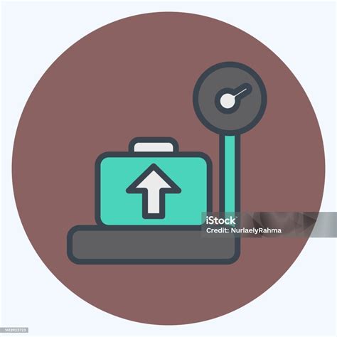 아이콘 공항 저울 교육 기호에 적합합니다 컬러 메이트 스타일 편집 가능한 간단한 디자인 디자인 템플릿 벡터 간단한 그림 0명에