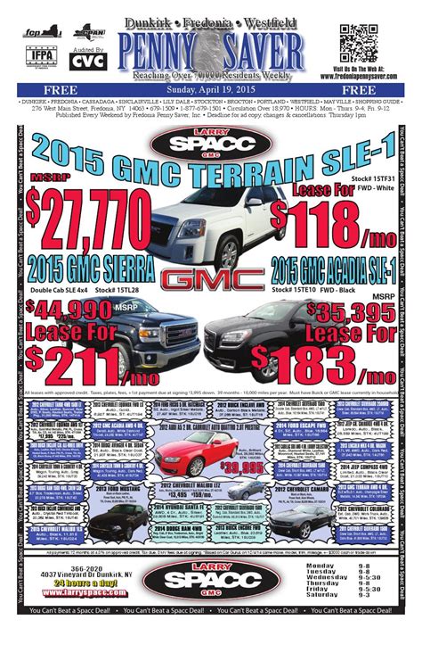 Dunkirk Fredonia Westfield 4 19 2015 By Fredonia Pennysaver Inc Issuu