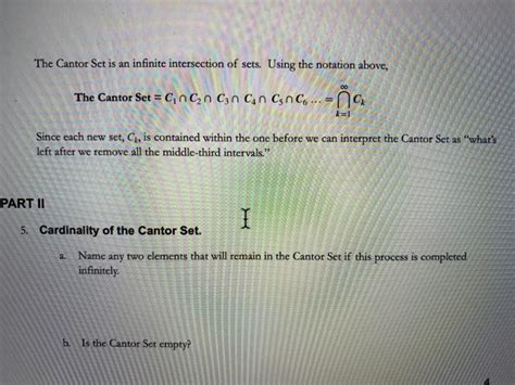Solved The Cantor Set Is An Infinite Intersection Of Sets