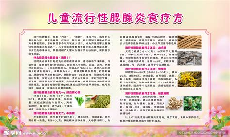 儿童流行性腮腺炎食疗方设计图 广告设计 广告设计 设计图库 昵图网