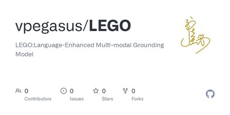 GitHub Vpegasus LEGO LEGO Language Enhanced Multi Modal Grounding Model