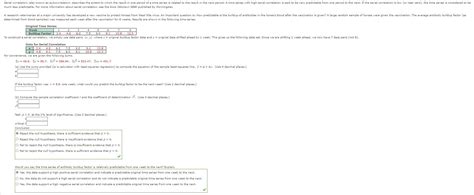 Solved Serial Correlation Also Known As Autocorrelation