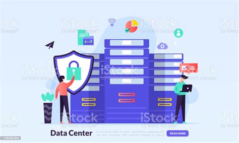 Data Center Concept Technology Of Data Protection And Processing Cloud Connection Hosting Server