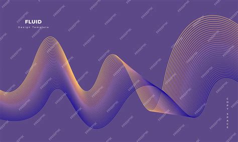 Premium Vector Wavy Lines Background Template Set Copy Space For Brochure Poster Bsuiness