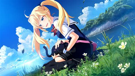 Anime Girl Cat Wallpapers Wallpaper Cave