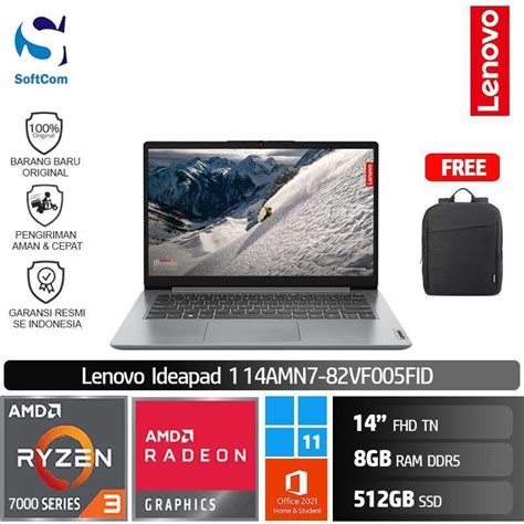 Jual Lenovo Ideapad Slim Fid Notebook Amd Ryzen U Gb Gb Ssd Fhd W Ohs Di