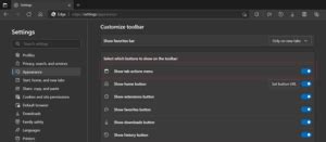 How To Show Or Hide Tab Action Menu In Microsoft Edge Toolbar