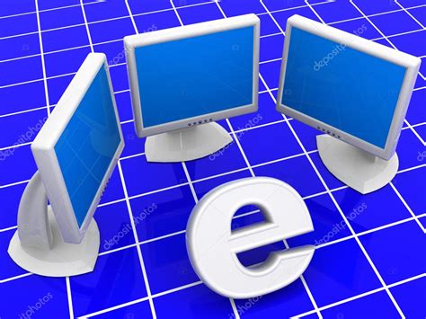 Symbol Of Internet With Local Network Stock Photo By Maxxyustas