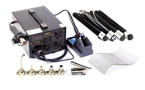 Термовоздушная паяльная станция для пайки пластика два в одном 852d 6 насадок пластика