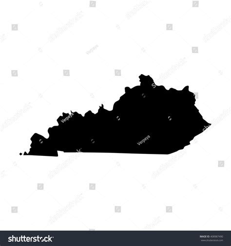 Vector Map Kentucky Isolated Vector Illustration Stock Vector Royalty Free 408987490