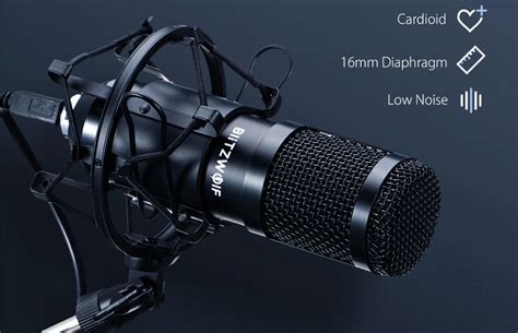 Blitzwolf Bw Cm2 A Profi Kezdő Kondenzátor Mikrofon Teljes