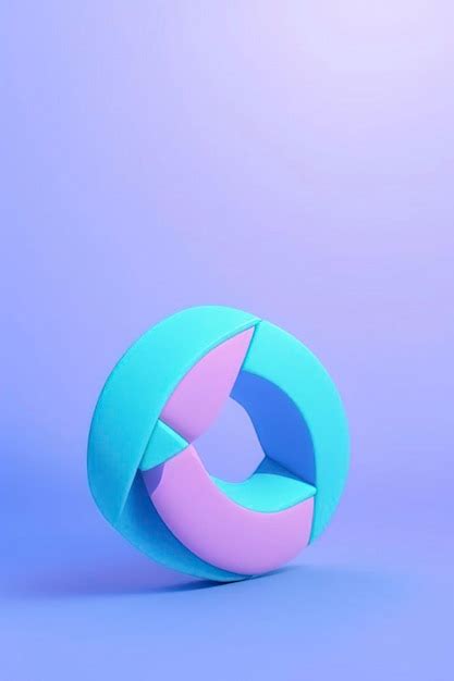 premium ai image geometric loop shapes 3d icon