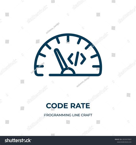 Code Rate Icon Linear Vector Illustration Stock Vector Royalty Free 2215577837 Shutterstock