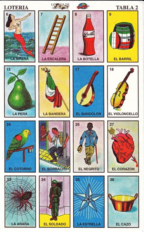 Free Printable Loteria Mexicana Cartas